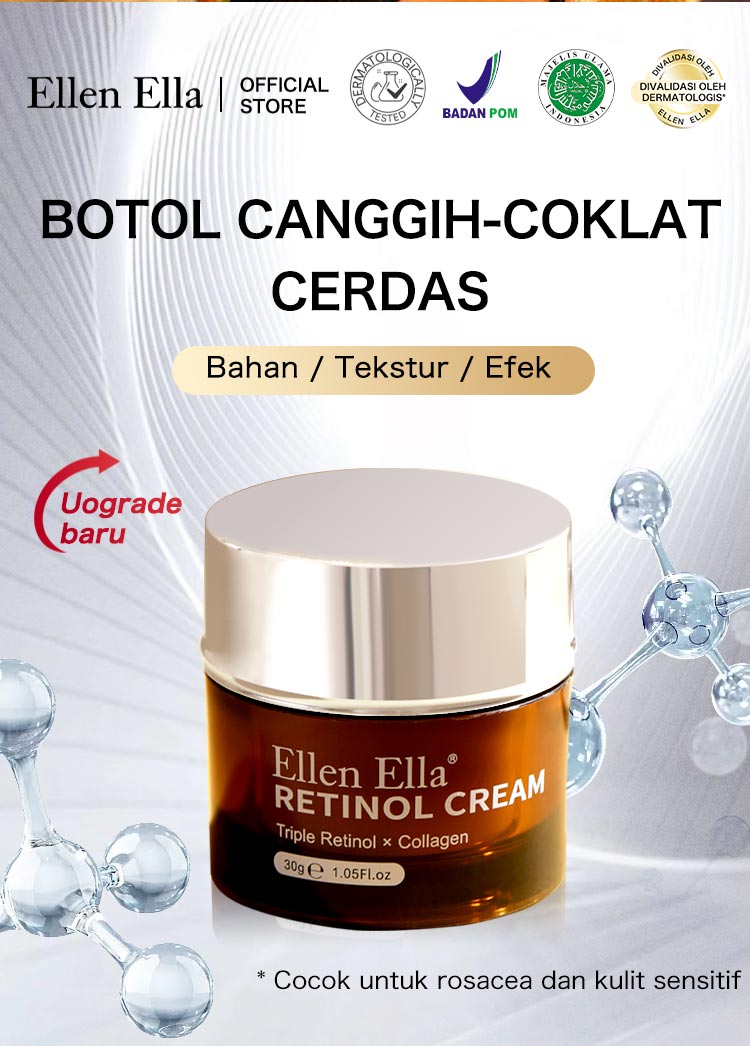 BPOM - Upgrade Ellen Ella Retinol Face Cream-Efek meningkat sebesar 50% ...